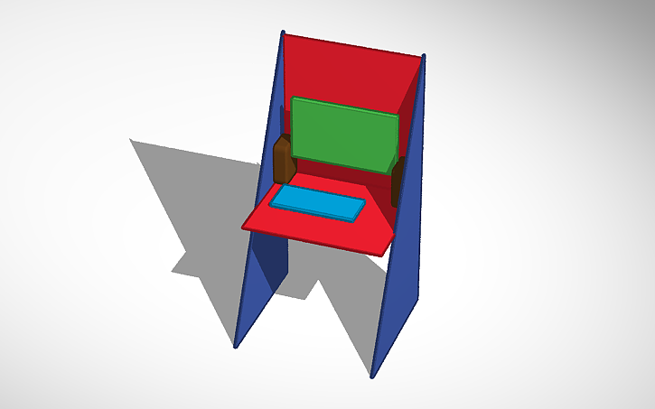 3D design computer table - Tinkercad
