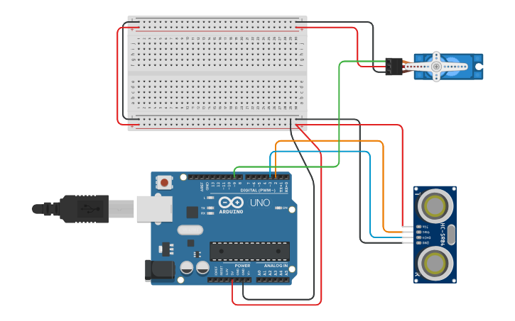 Circuit design US_SG90_P001A_BlockCode | Tinkercad