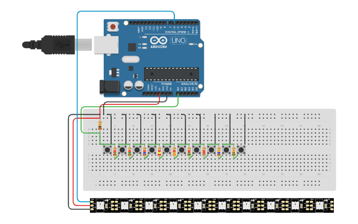 Circuit design 10 Switch example | Tinkercad