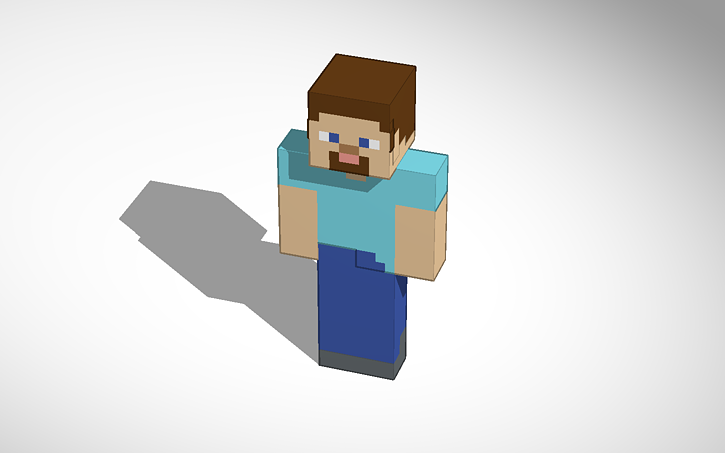 3D design Minecraft Steve Skin - Tinkercad