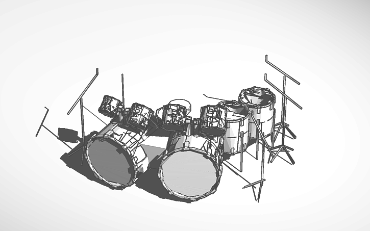 3D design Zack's cool drum set | Tinkercad