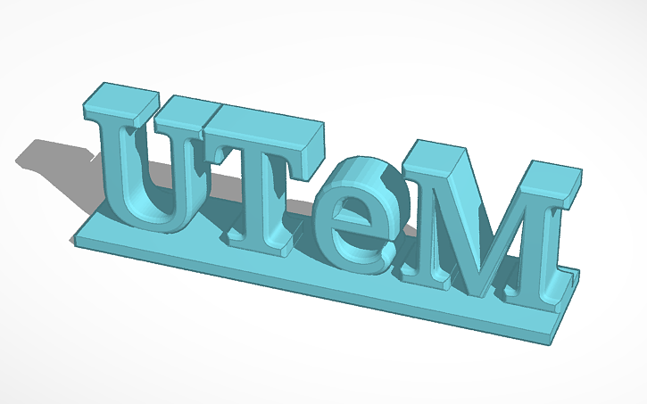 3D design utem logo - Tinkercad