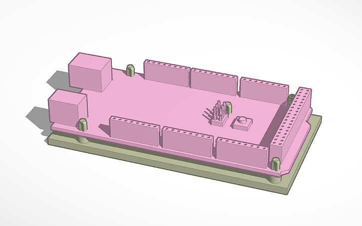 3d Design Arduino Mega 2560 Lego Compatible Base V2 Tinkercad