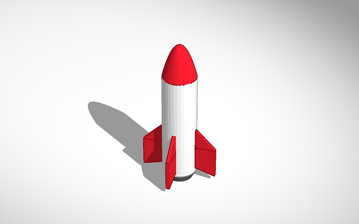 3d Design Simple Single Stage Rocket Rocket Tinkercad