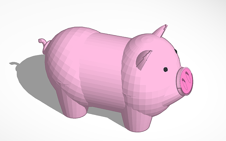 3D design Pog The Pig - Tinkercad