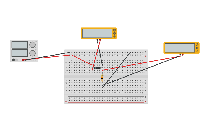 Circuit design pn junction diode - Tinkercad