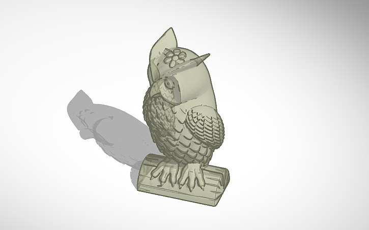 3D design owl - Tinkercad