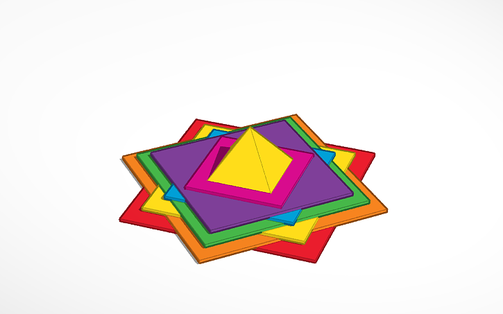 3D design square pyramid - Tinkercad