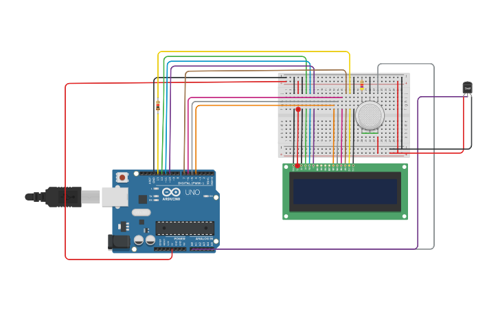 Circuit design Atividade_Sensores - Tinkercad