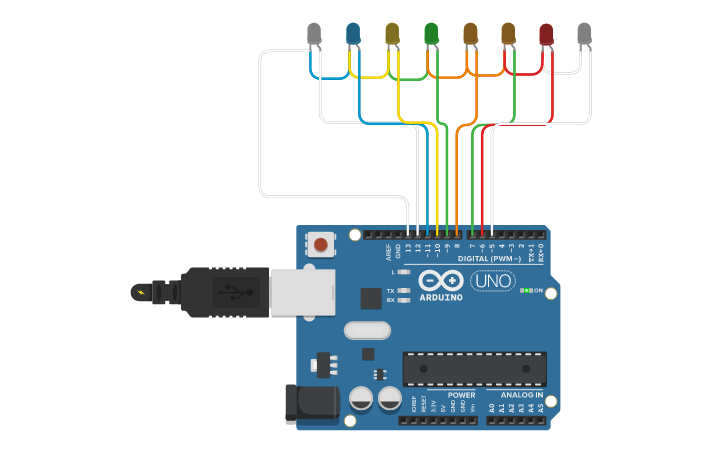 Circuit design disco light - Tinkercad