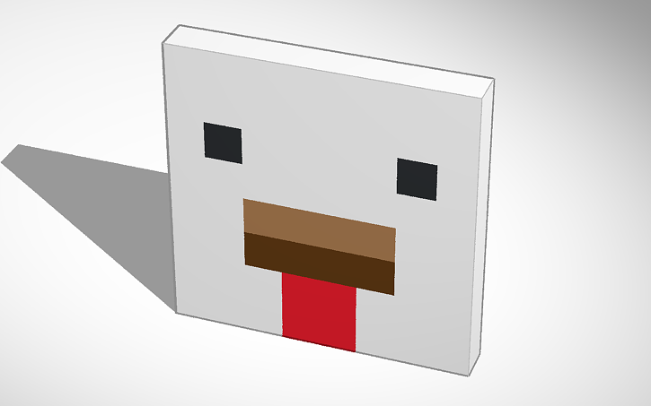 3D design Minecraft Chicken | Tinkercad