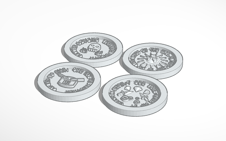 3D design Player Coins - Tinkercad