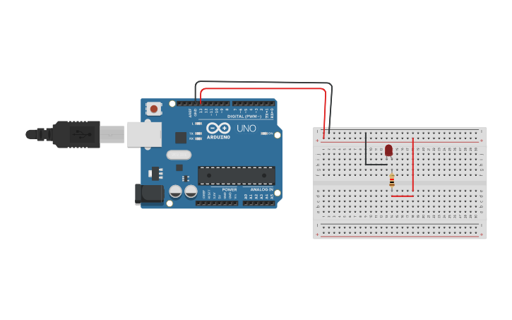Circuit design Encender un Led Arduino Uno | Tinkercad