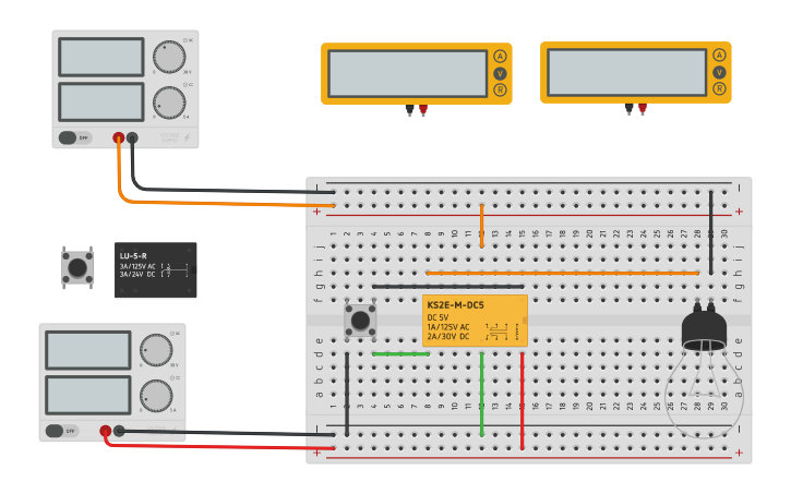 Circuit Design Relay Lightbulb Tinkercad