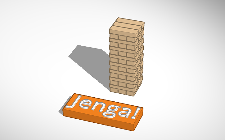 3D design Jenga - Tinkercad