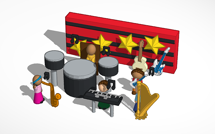 3D design Musical Band - Tinkercad