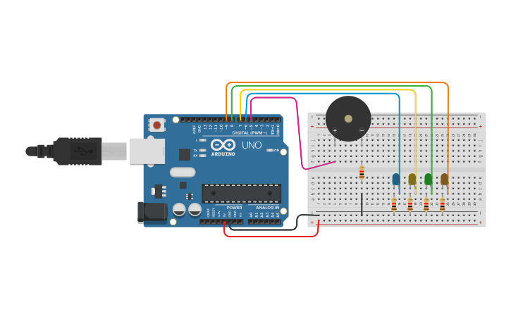 Circuit design COMP 1045 Lab 7 - level 3 - Tinkercad