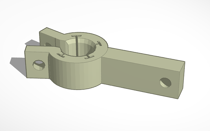 3D design 8mm threaded rod mount B - Tinkercad