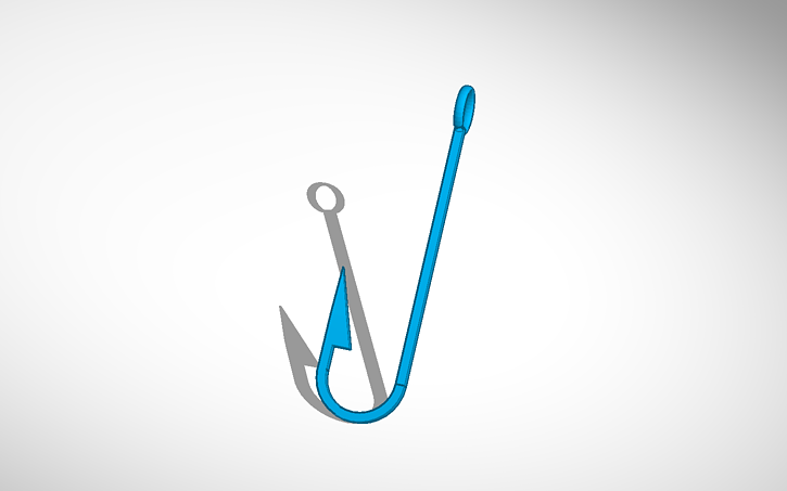 3D design fish hook. - Tinkercad