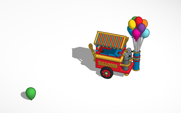 3D design Balloon Cart - Tinkercad
