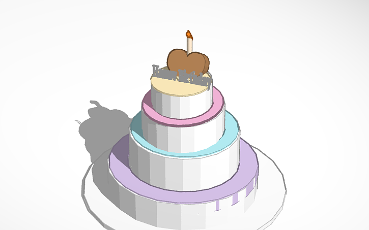 3D design birthday cake | Tinkercad