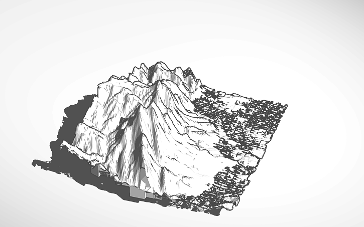3D design Boulder Flatirons - Tinkercad