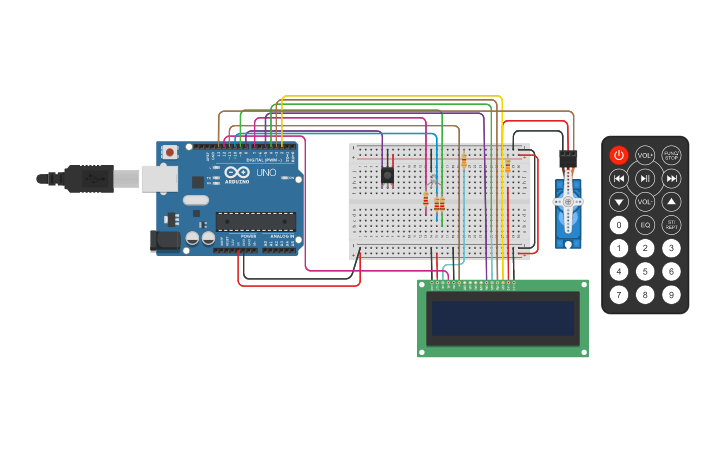 Circuit Design Ana Giro Do Servo Motor Com Sensor Infravermelho