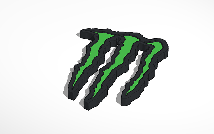 3D design Logo Monster Energy - Tinkercad