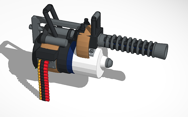 3D design TF2 Junkyard (mini-gun) - Tinkercad