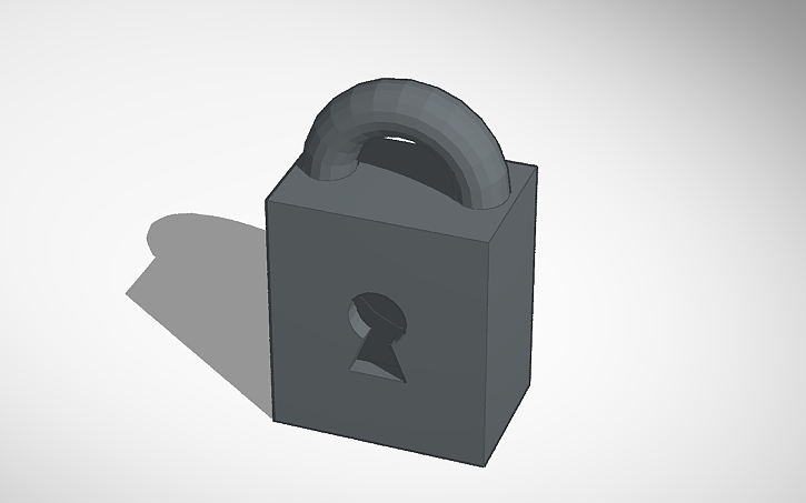 3D design Basic Lock - Tinkercad