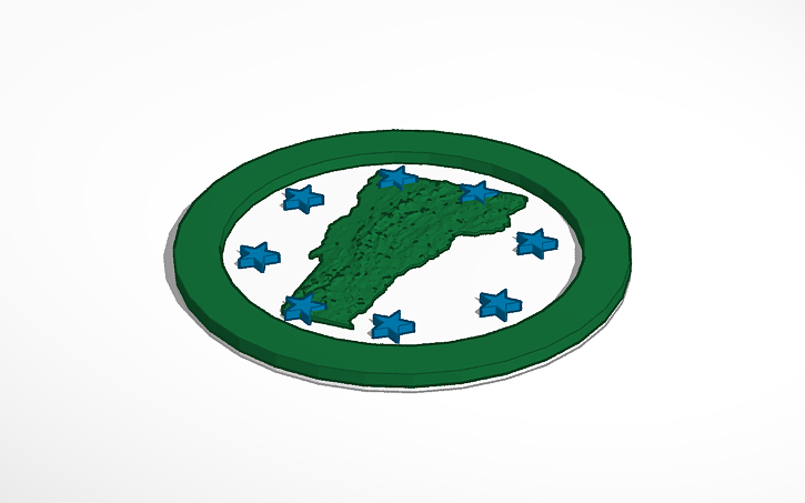 3D design STARBASE VT Team patch - Tinkercad