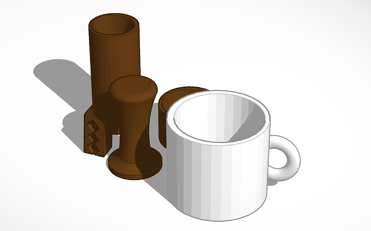 3D design printable coffee set 3 | Tinkercad