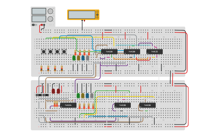 Circuit design MUX and DEMUX - Digital Circuit - Tinkercad