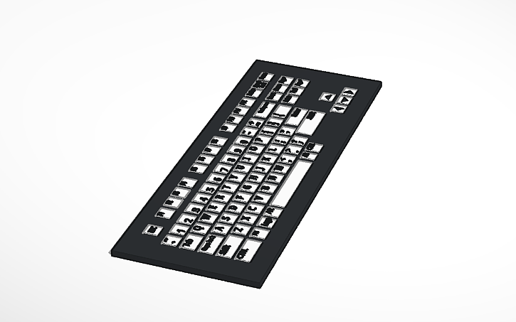 3D design Keyboard #1a | Tinkercad