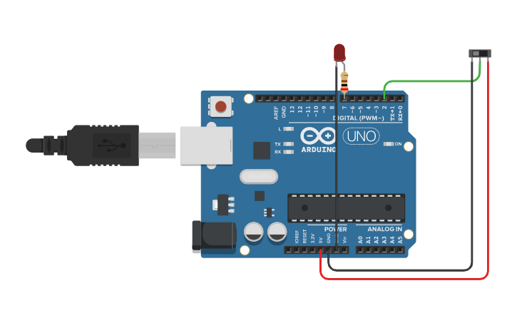 Circuit design Interrupt | Tinkercad