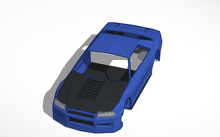 3D design Custom Nissan R34 (Detailed Scan) - Tinkercad