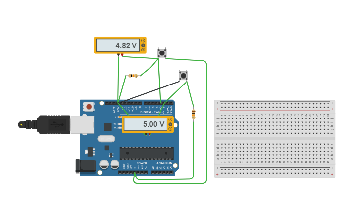 Circuit design Button | Tinkercad