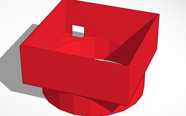 3d Design 80mm Circular To Square Bracket Tinkercad