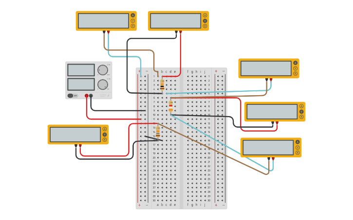 Circuit design Circuito 1 - Tinkercad