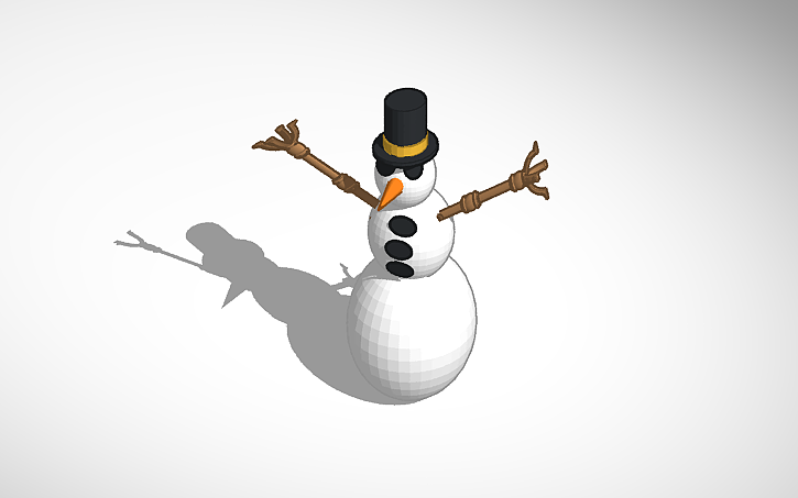 3d Design Snowman Tinkercad