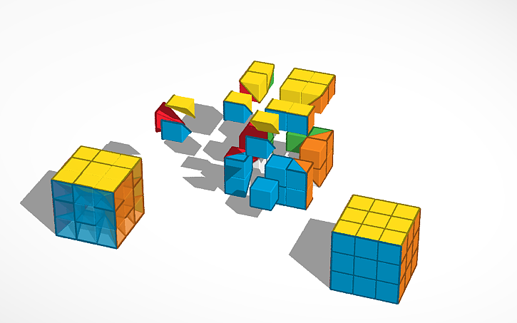 3D design Rubik's cube - Tinkercad