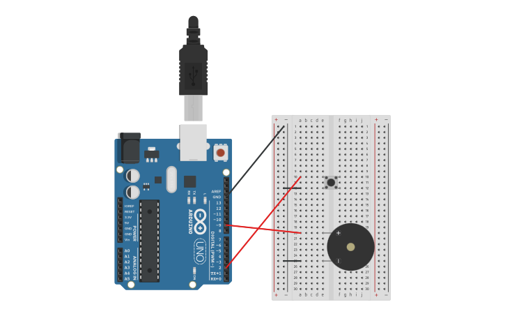 Circuit design Morse Code Straight Key Simulator - Tinkercad
