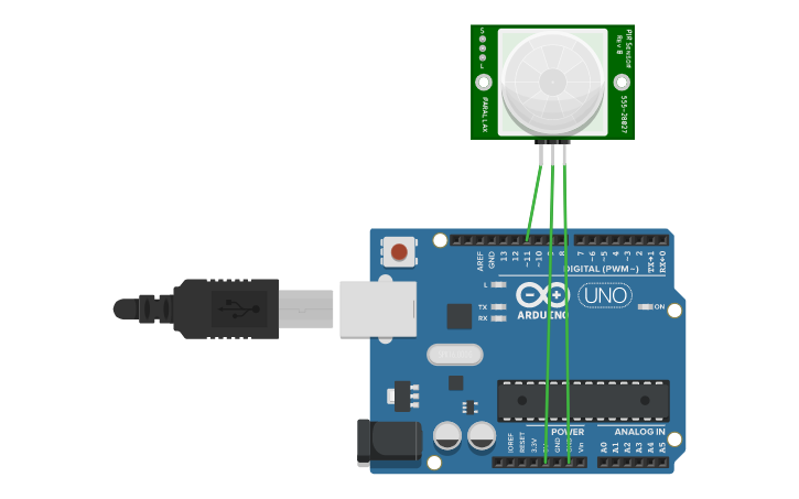 Circuit design pir - Tinkercad