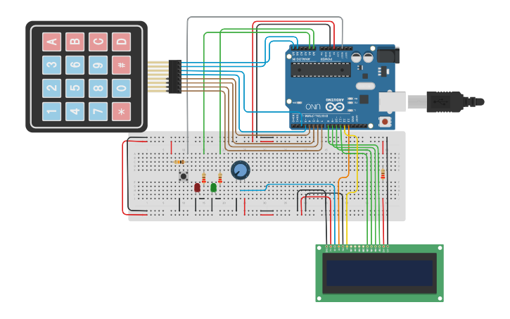 Circuit design Control de Acceso seguro con Arduino,Lcd y Keypad ...