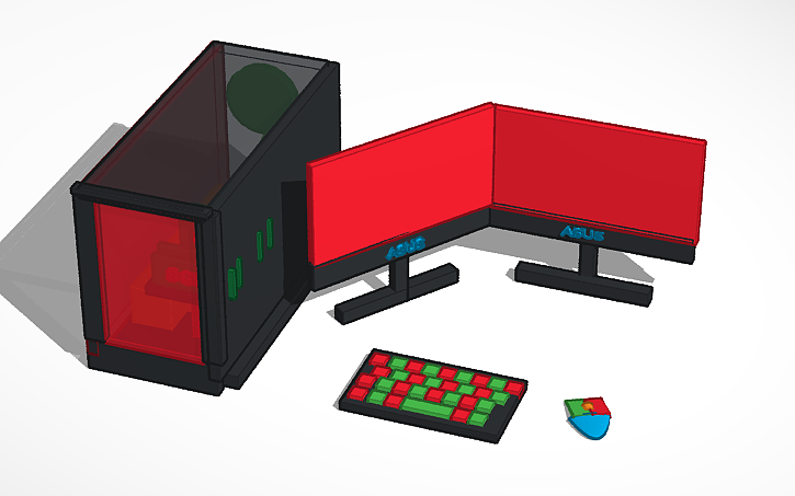 3D design Pro Gaming Setup - Tinkercad