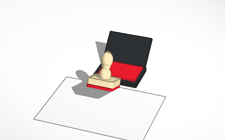 3D design stamp - Tinkercad