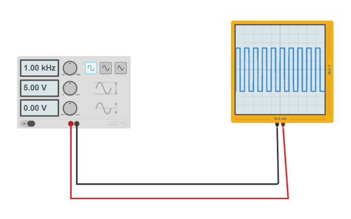 Circuit design square waveform - Tinkercad