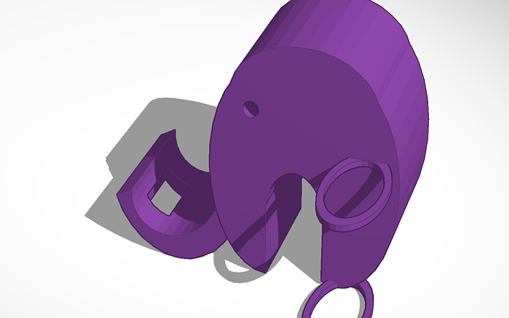 3D design Elephant Phone holder and Pen holder - Tinkercad