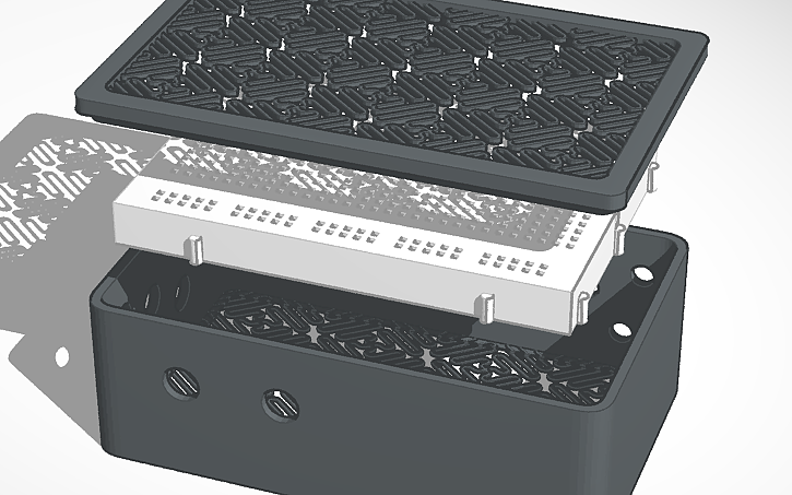 3D design mini Breadboard Case Protoypen Dose | Tinkercad