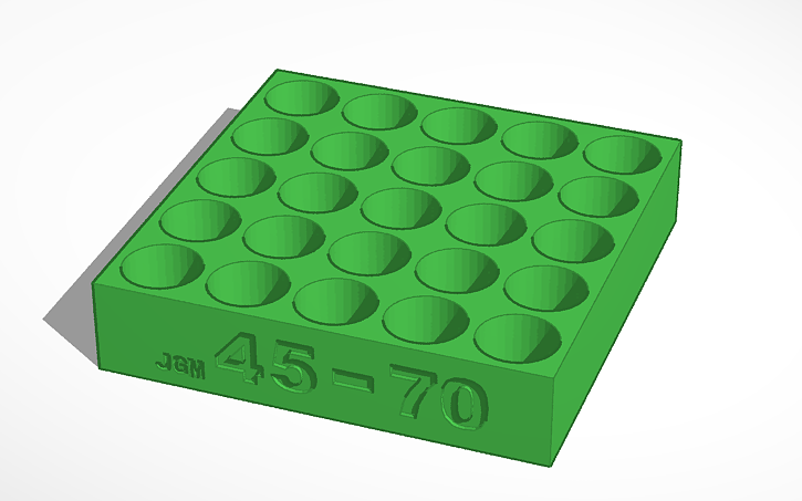 3D design 45-70 tray | Tinkercad